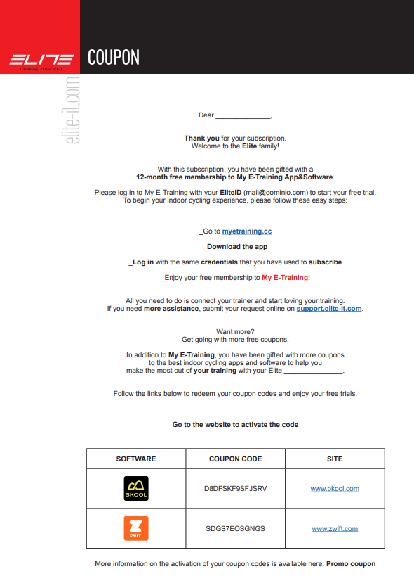 Home Trainer Software Coupon Activation – Elite Knowledge Base